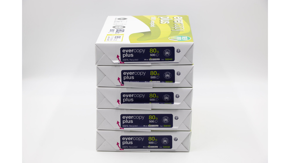 Ramette papier A4 Evercopy + Carton de 5 ramettes (2500 Feuilles)